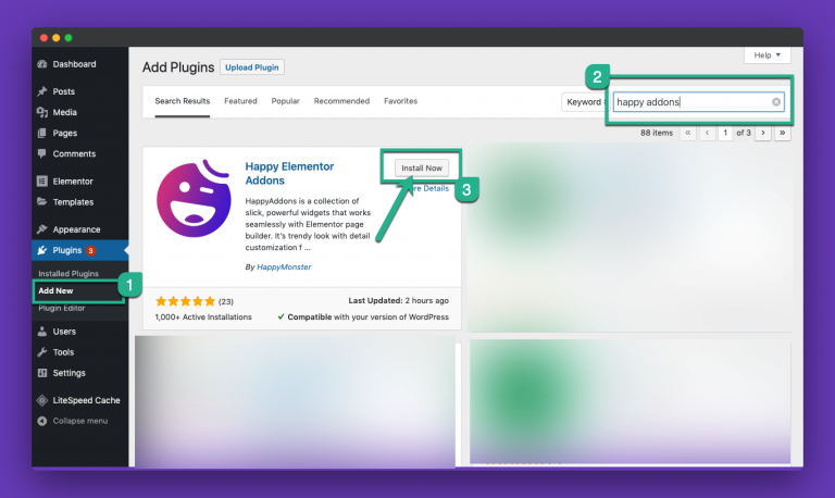 How to Install Happy Addons for Elementor - HappyAddons