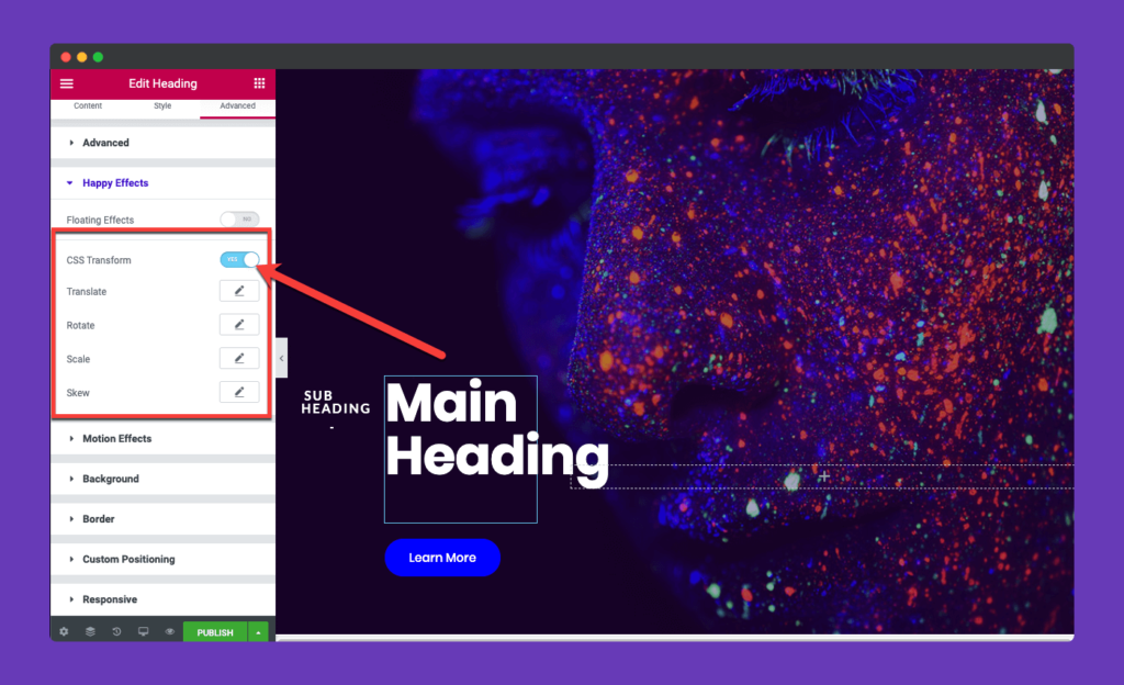 CSS Transform - HappyAddons