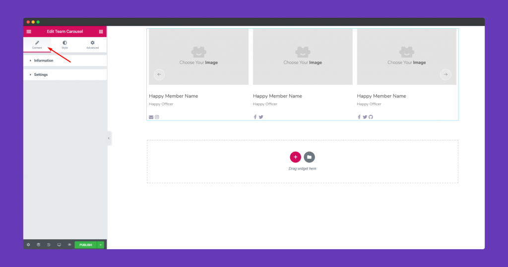 Team Carousel - HappyAddons