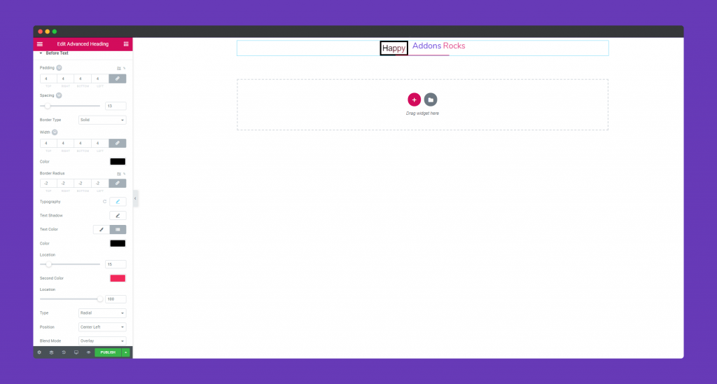 Advanced Heading - HappyAddons