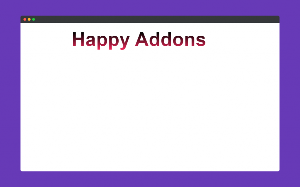 Gradient Heading - HappyAddons