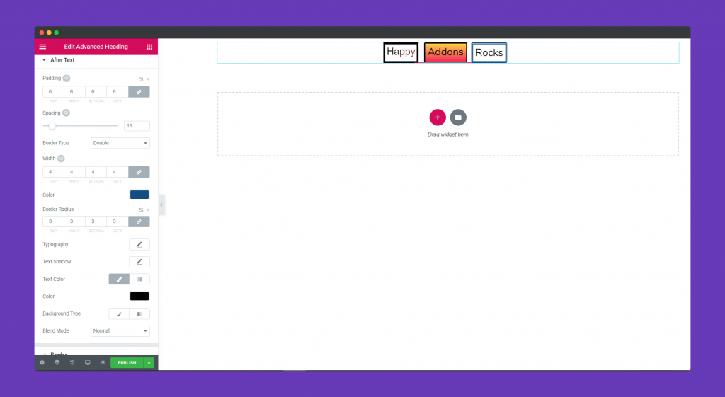 Advanced Heading - HappyAddons