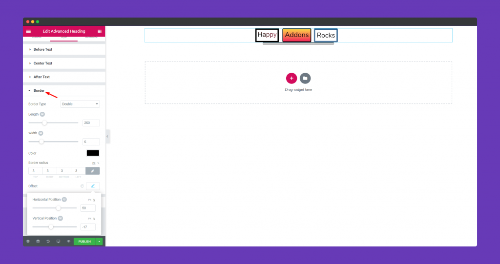 Advanced Heading - HappyAddons
