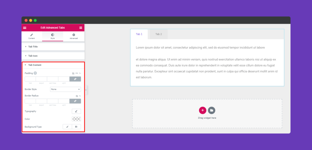 Advanced Tab - HappyAddons