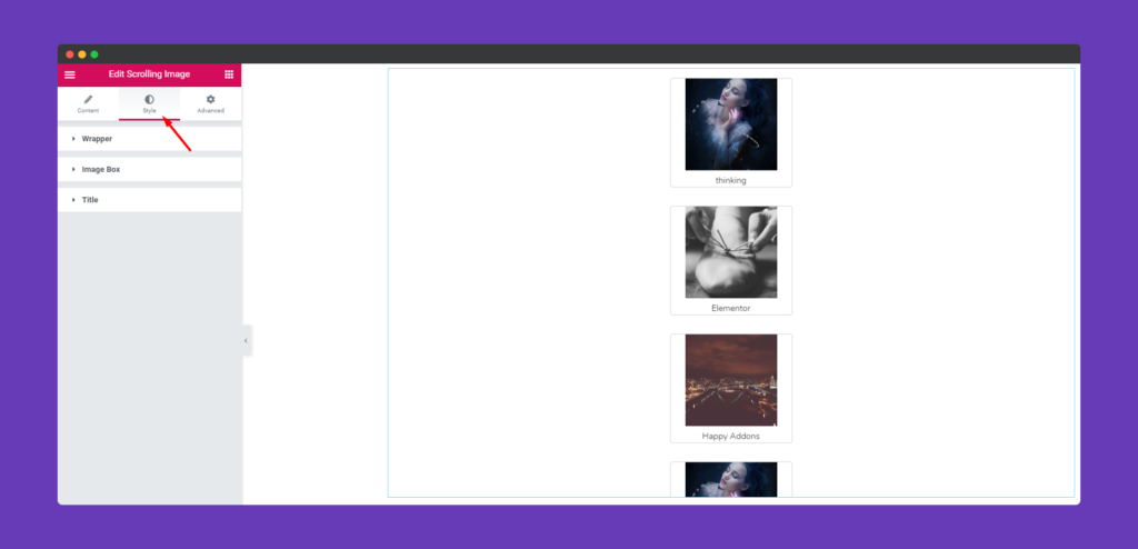 Scrolling Image - HappyAddons