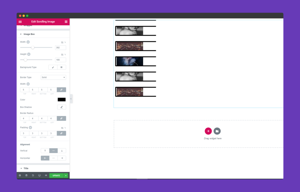 Scrolling Image - HappyAddons