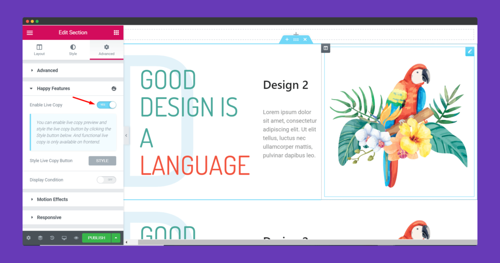 Live Copy & Paste - HappyAddons