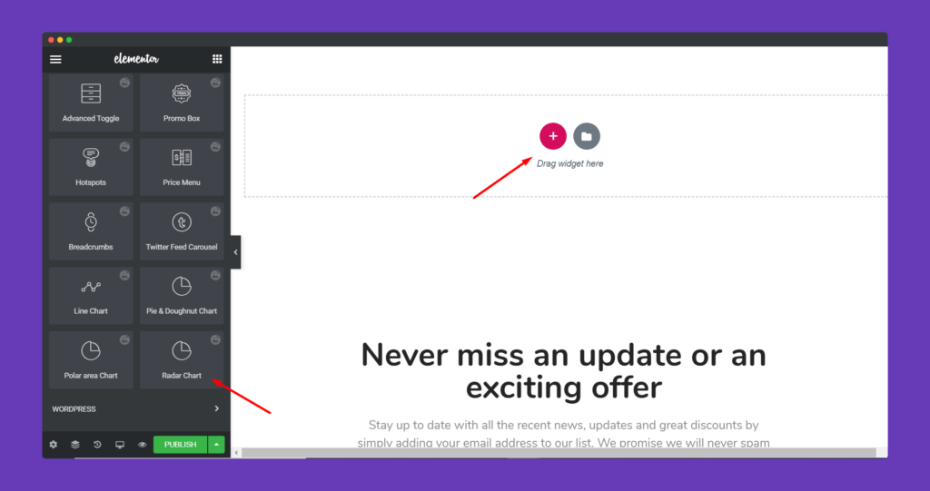 Radar Chart Widget - HappyAddons