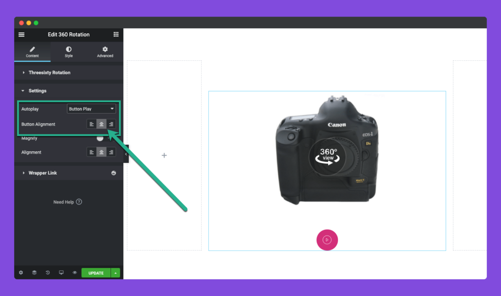 360 Degree Rotation - HappyAddons
