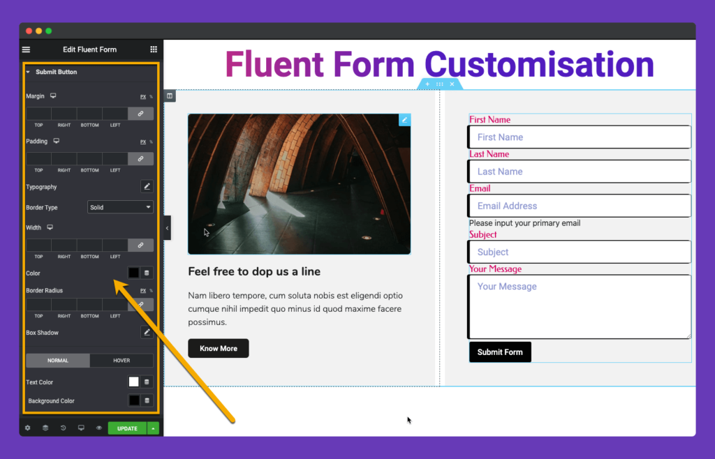 Fluent Form Widget - HappyAddons