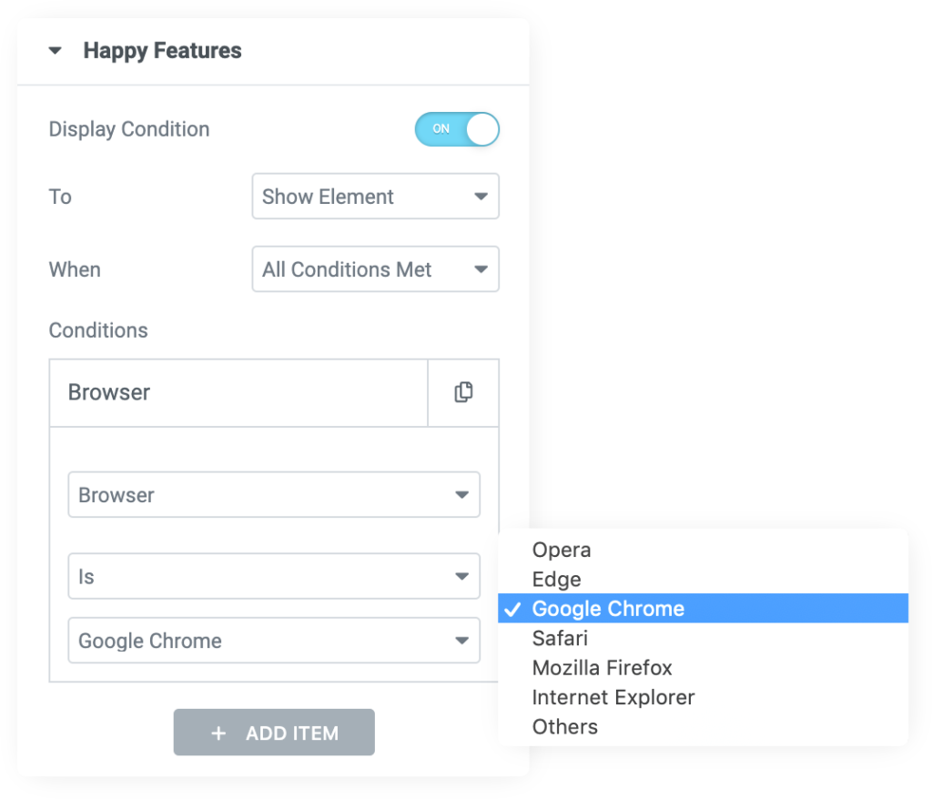 Display Condition - HappyAddons