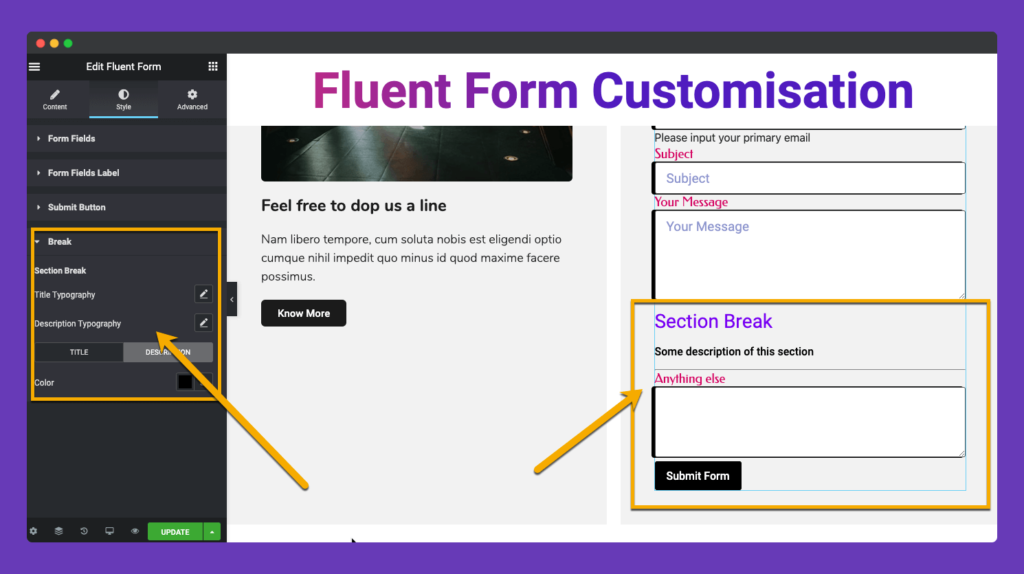 Fluent Form Widget - HappyAddons