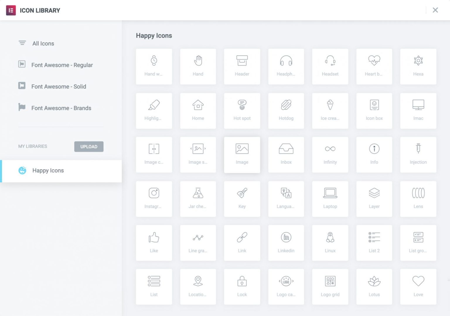 Happy Line Icons - HappyAddons