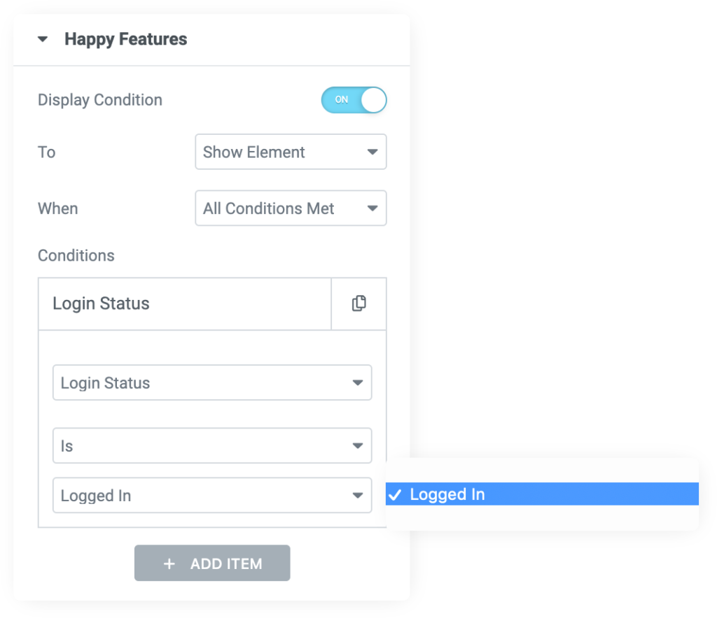 Display Condition - HappyAddons