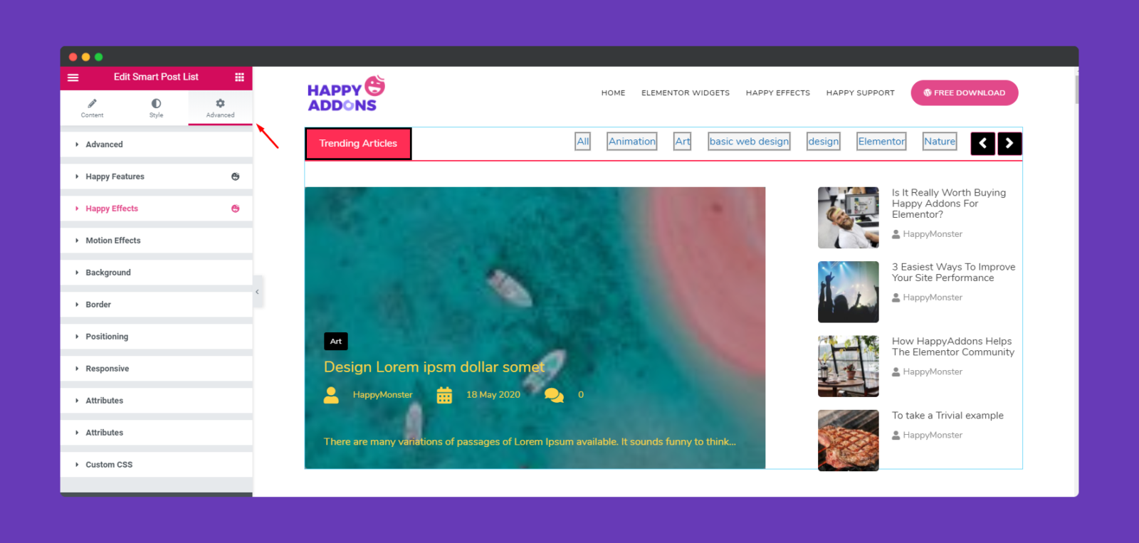 How To Use Smart Post List Widget - HappyAddons