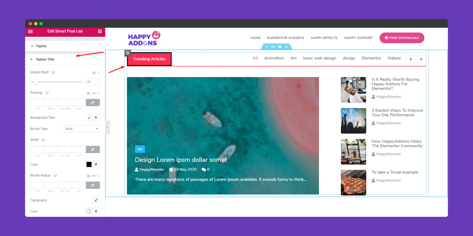 How To Use Smart Post List Widget - HappyAddons