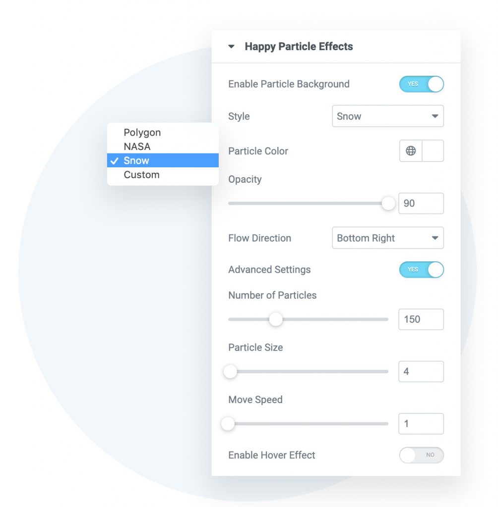 Happy Particle Effect - HappyAddons