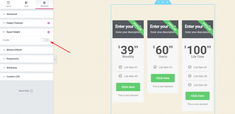 How to Make Elementor Columns Equal Height (Also Flexbox Container)