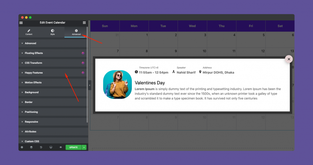 How to Use The Events Calendar On Elementor Website- HappyAddons