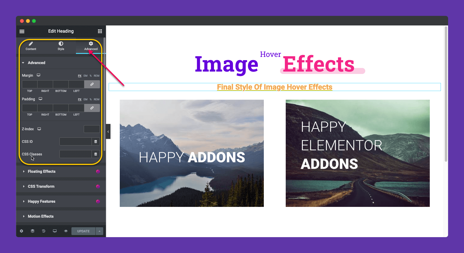 Elementor Image Hover Effect - HappyAddons
