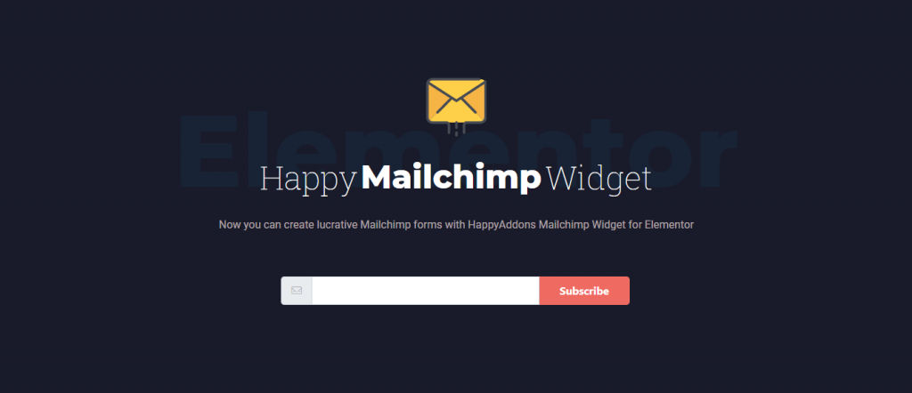 MailChimp Form - HappyAddons