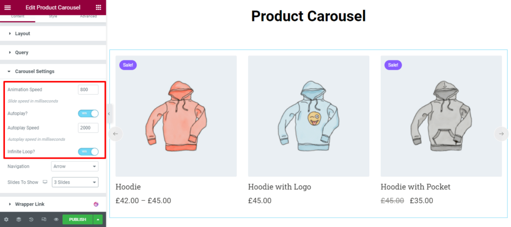 Create a Product Carousel Using WooCommerce Product Carousel Widget
