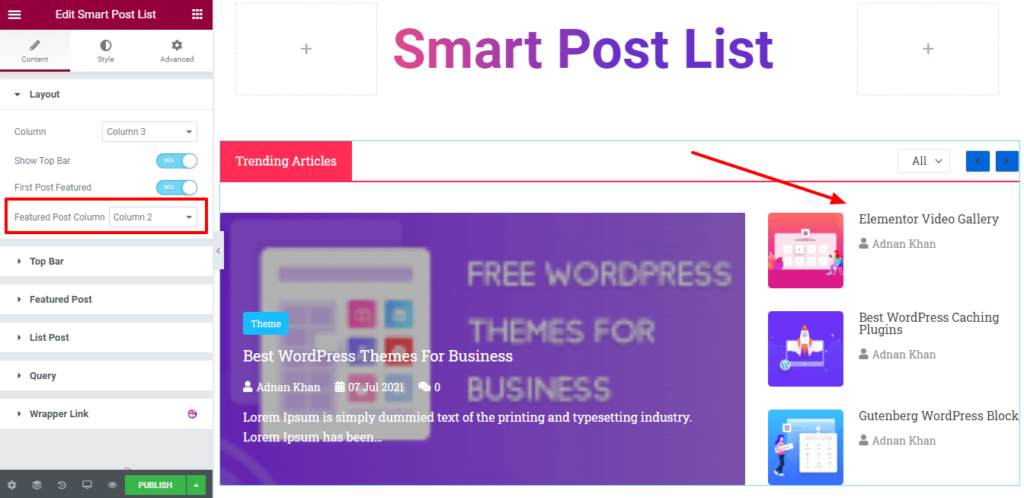 How to Use Smart Post List Widget in Elementor Website