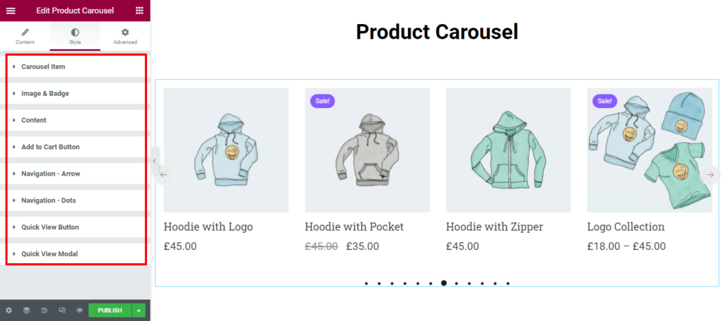 Create a Product Carousel Using WooCommerce Product Carousel Widget
