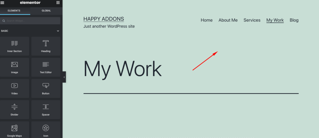 Customizing Elementor Nav Menu and Portfolio Widget