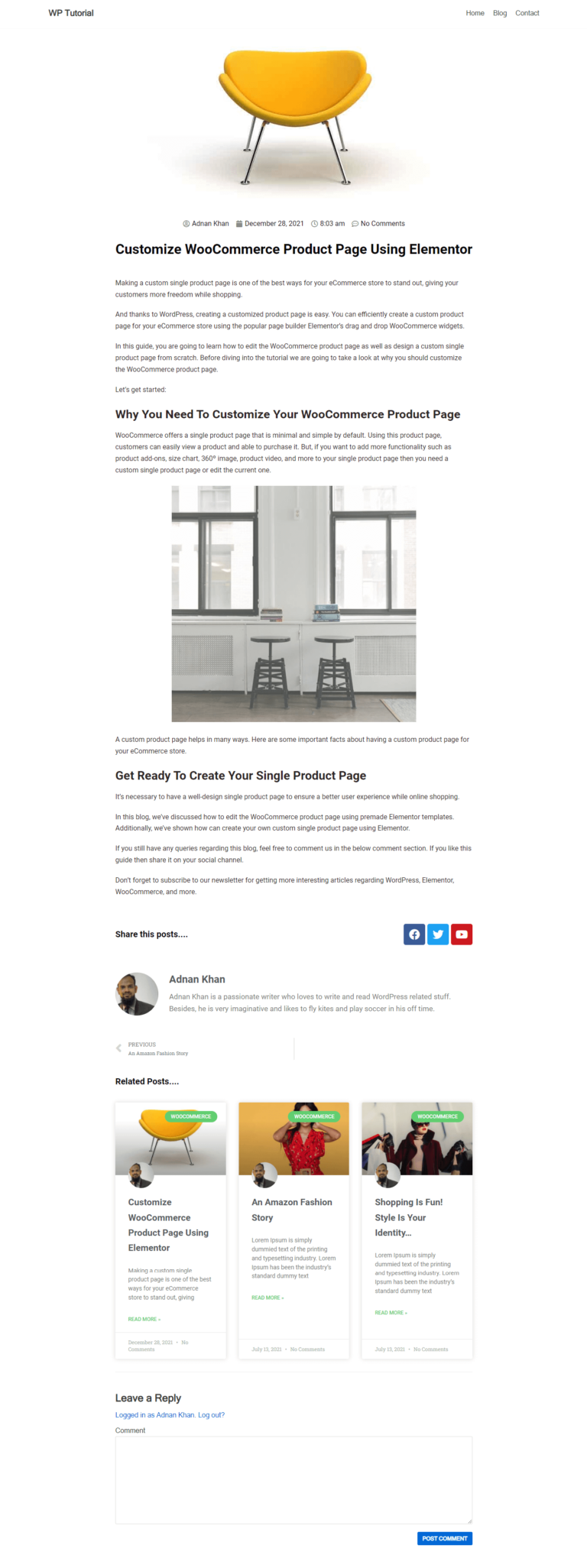 How To Create Custom Elementor Blog Post Template