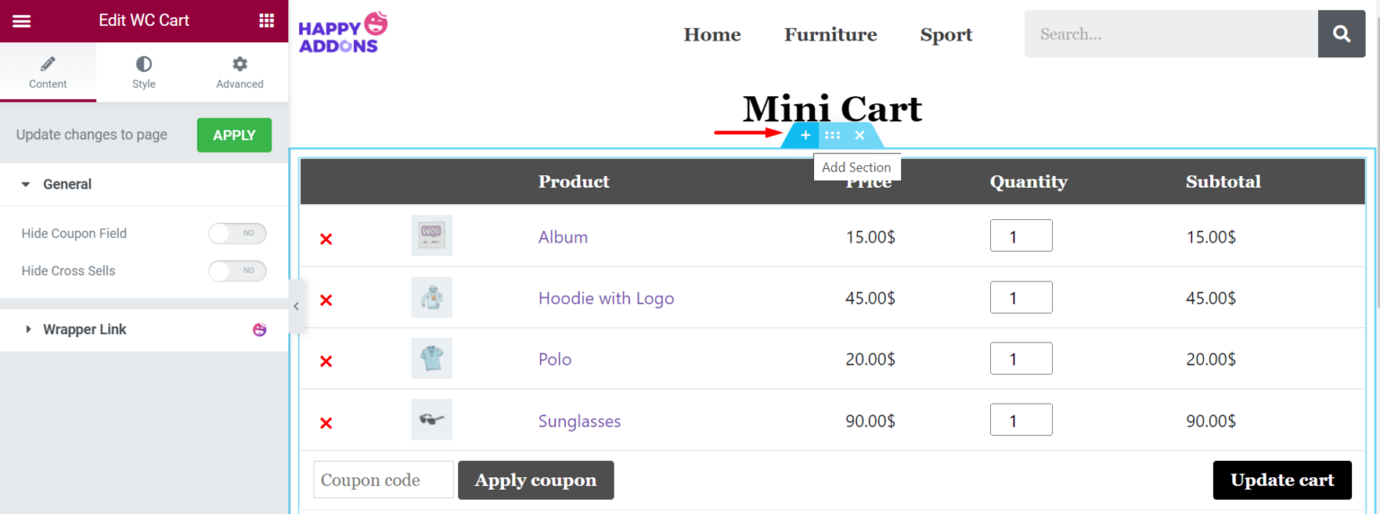 How to Edit WooCommerce Cart Page with Elementor