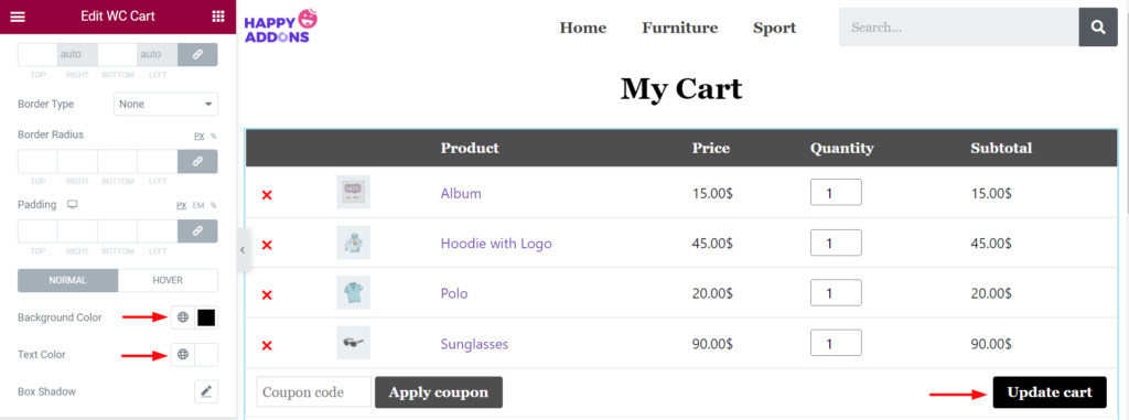 How to Edit WooCommerce Cart Page with Elementor
