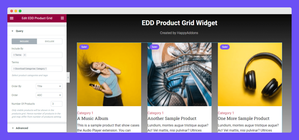 EDD Product Grid - HappyAddons