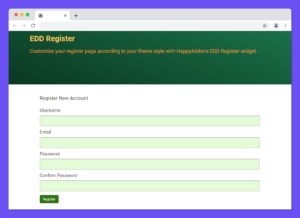 EDD Register - HappyAddons