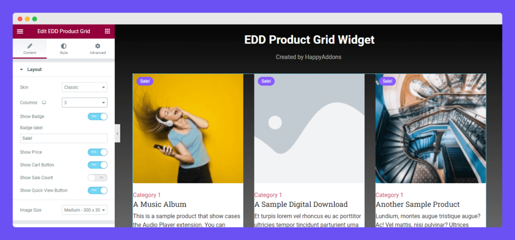 EDD Product Grid - HappyAddons