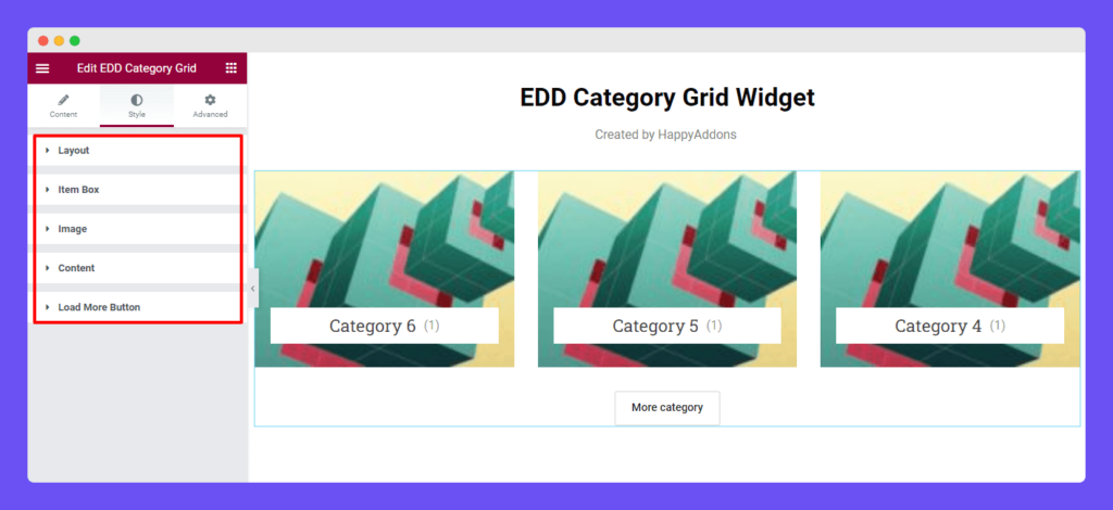 EDD Category Grid - HappyAddons