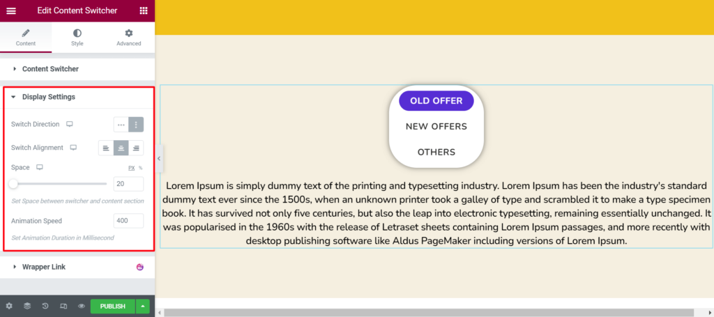 How to Use Happy Addons' Content Switcher Widget