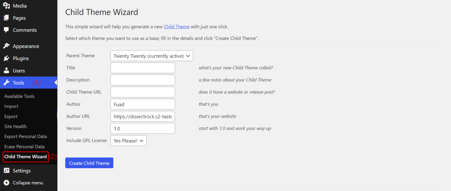 How to Create WordPress Child Theme With and Without Plugin