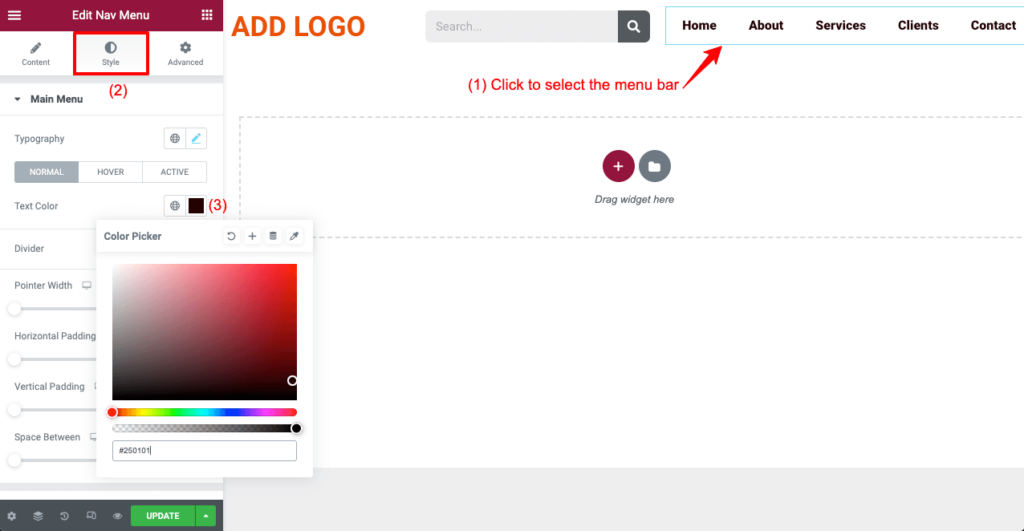 How To Create Elementor Sticky Transparent Header
