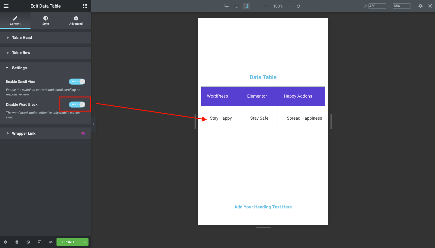 How To Use Data Table Widget of Happy Elementor Addons