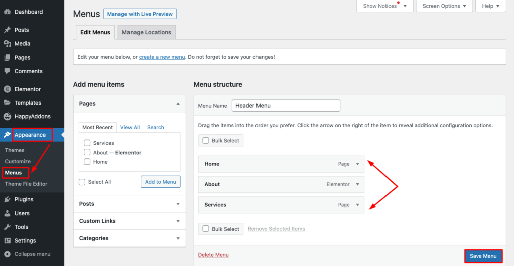 How to Create Header and Footer in Elementor for Free