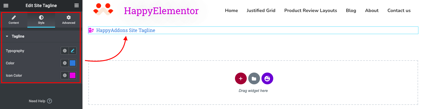 Site Tagline - HappyAddons