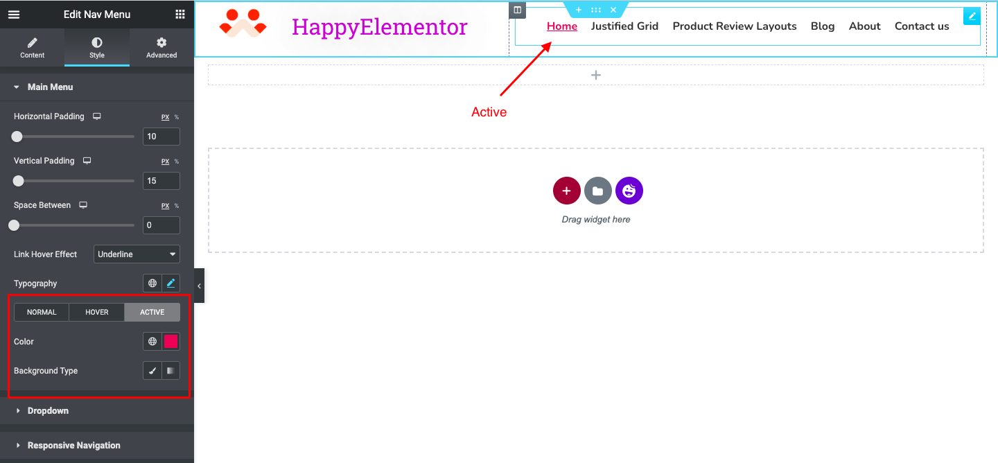 Nav Menu - HappyAddons