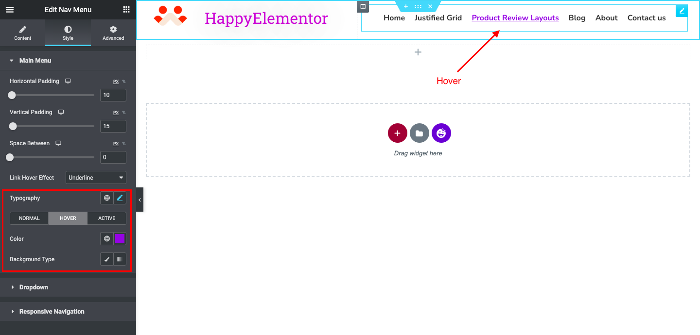 Nav Menu - HappyAddons