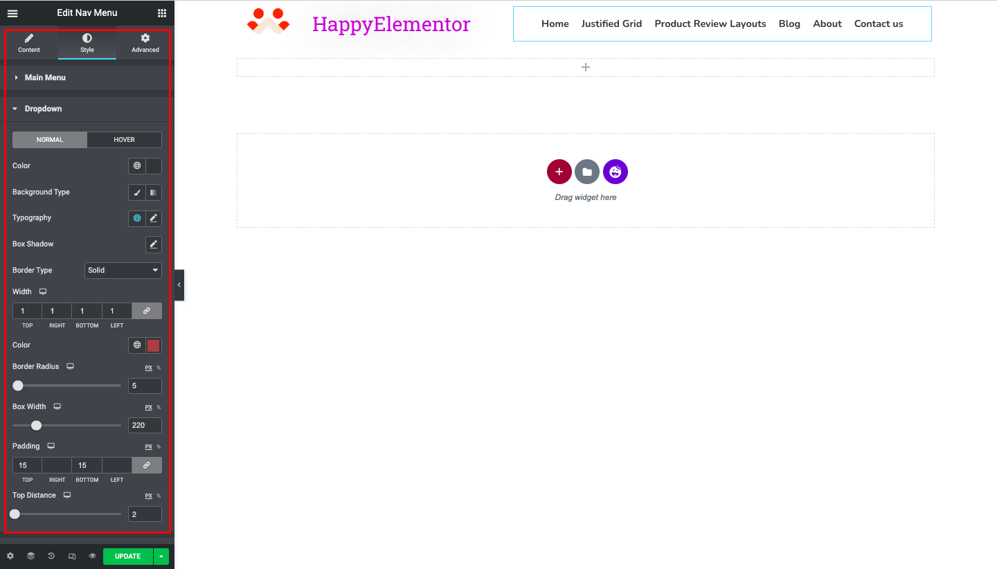 Nav Menu - HappyAddons