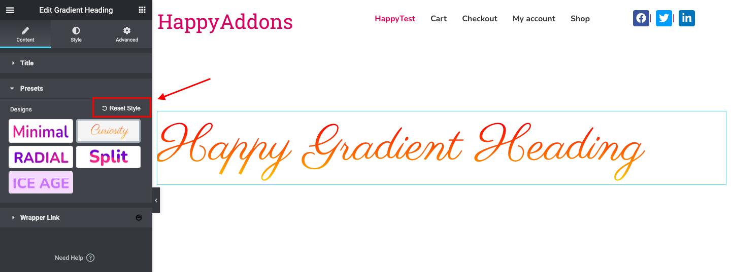 Preset - HappyAddons