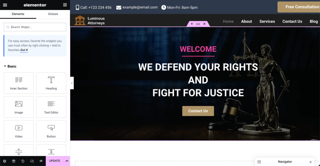 How to Create a Lawyer Website with Elementor and HappyAddons