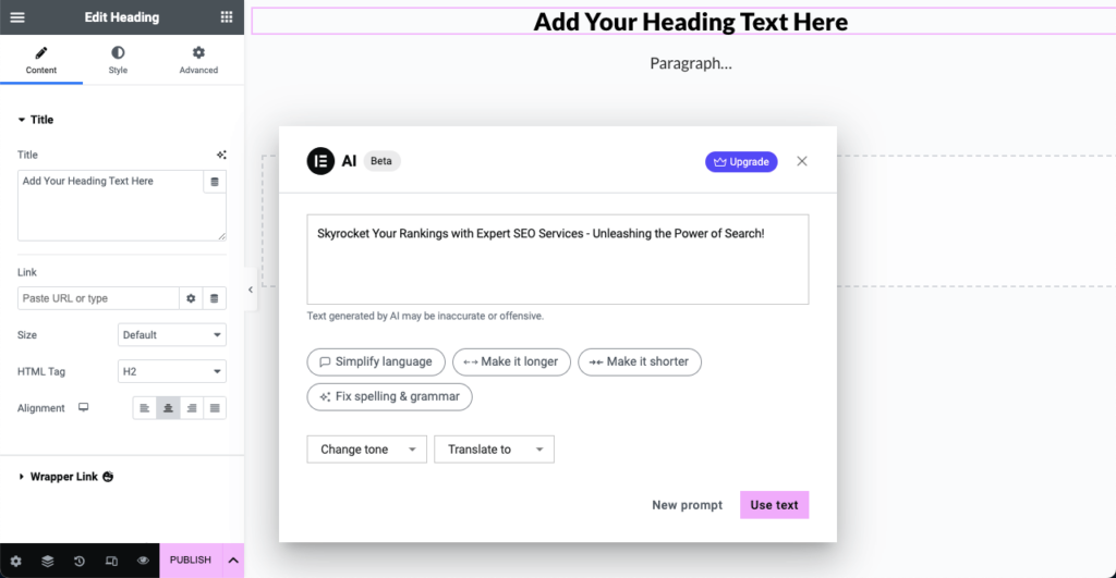 Introducing Elementor AI - Benefits, Use Cases, and How to Use It