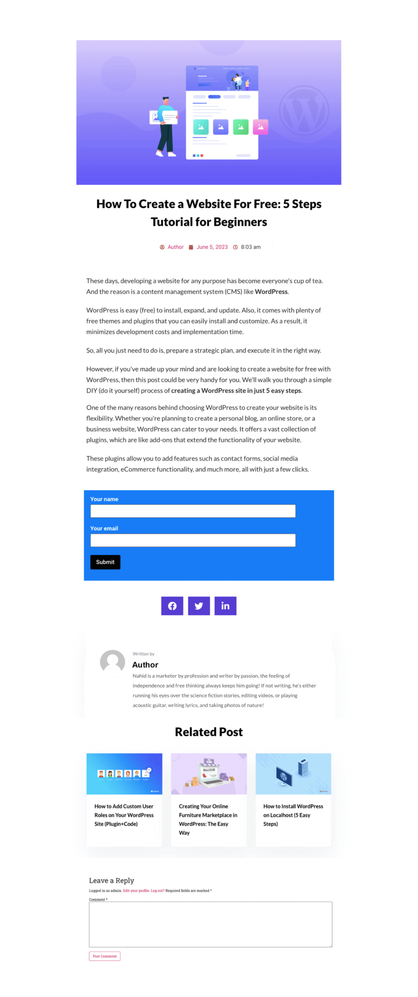 How to Create a Blog Post Template in Elementor