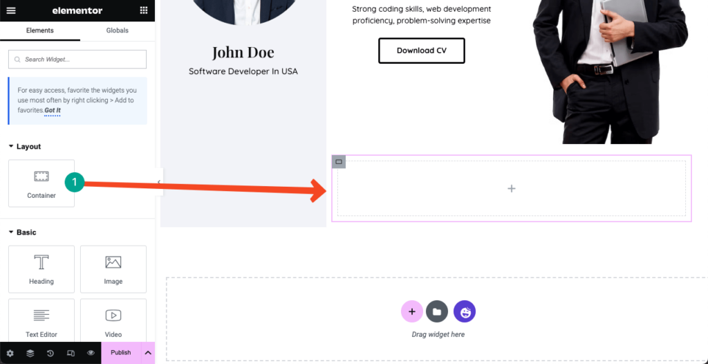 How to Create a Resume Website By Drag and Drop (Elementor)